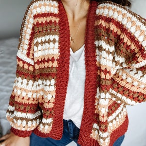 Riverbed Cardigan | Crochet Pattern | Sizes XS to 4 XL | Oversized ...
