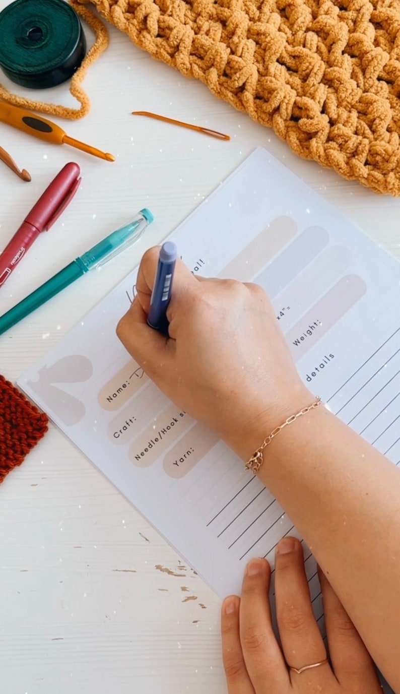 Knitting and Crochet Pattern Writing Template || Printable PDF || Notes ...