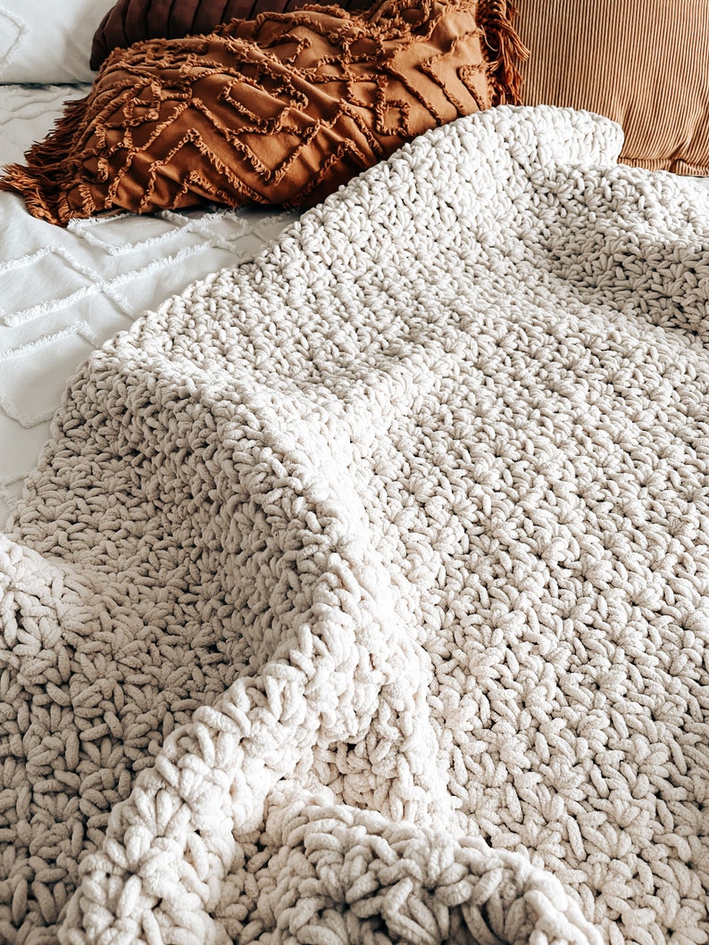 Super Chunky Crochet Blanket Pattern Instant PDF Download - Etsy