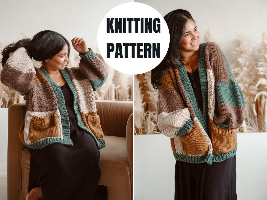 Fireside Cardigan | Knitting Pattern | Digital Download | How to Knit A ...