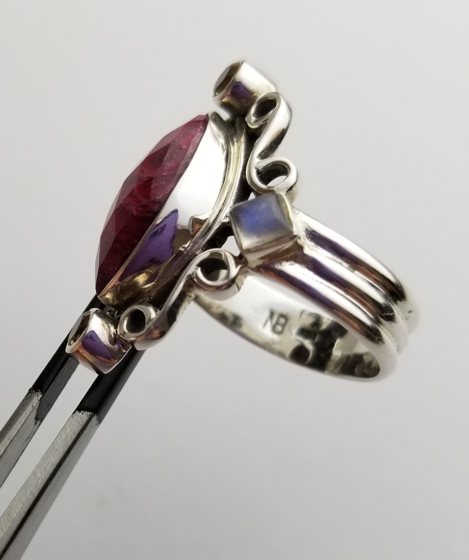 Nicky Butler Raj - Checkerboard Cut Marquise Ruby, Moonstone & Citrine ...