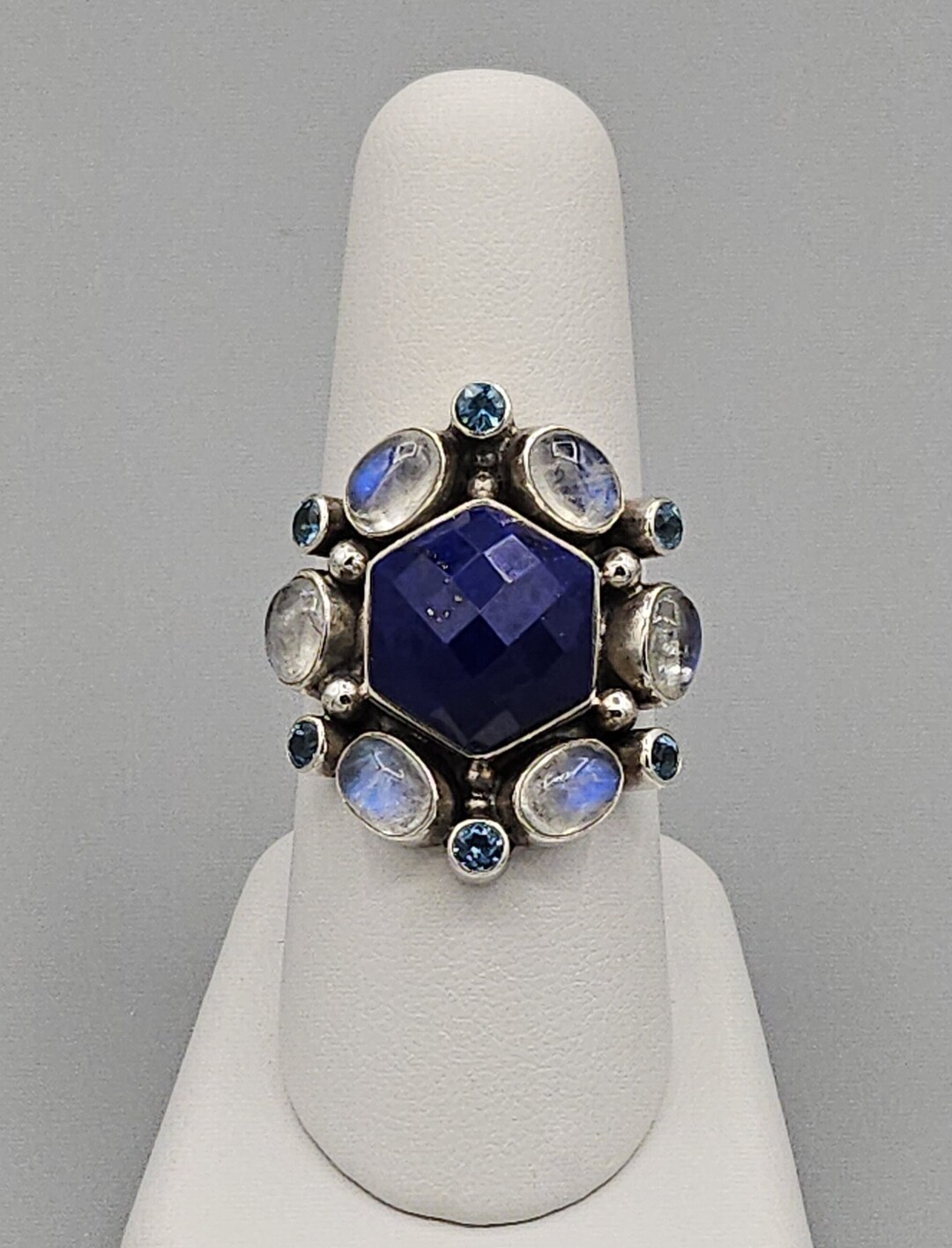 Nicky Butler Raj - Checkerboard Cut Hexagon Lapis Lazuli & Multi ...