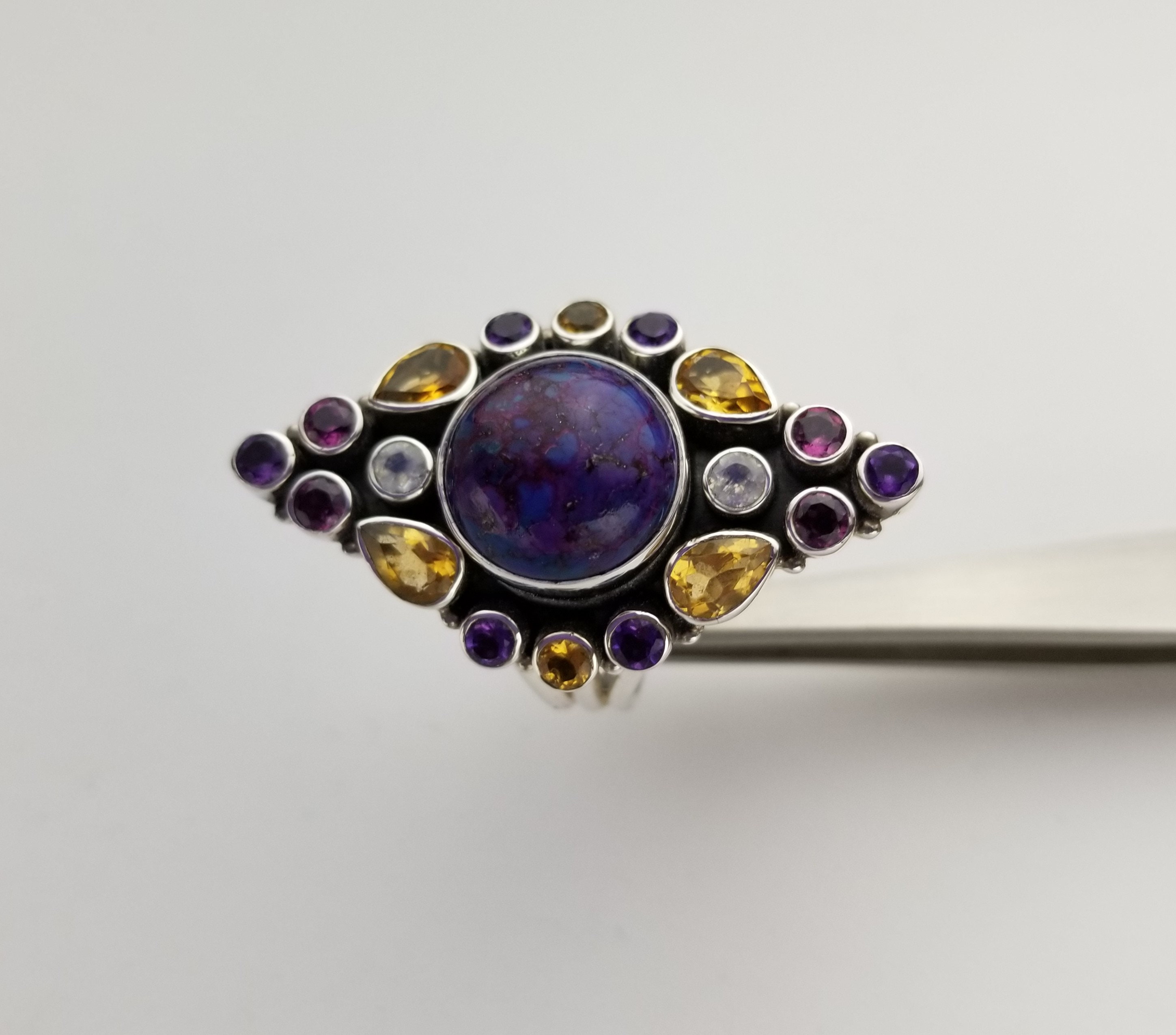 Nicky Butler Raj - Bright Purple Turquoise & Multi Gem-sterling Silver ...