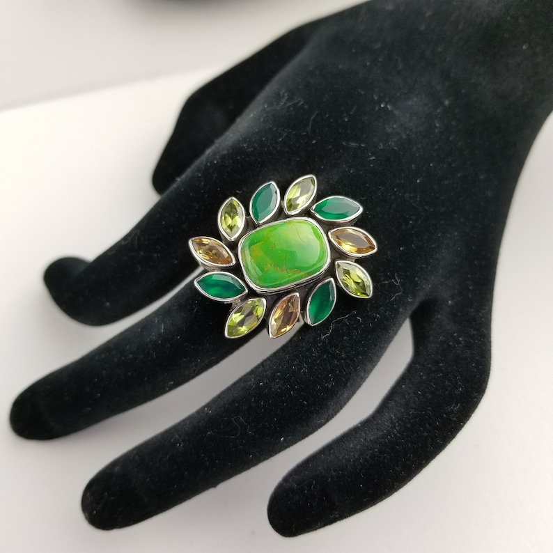 Nicky Butler Raj - Peacock Palace - Green Turquoise & Multi Gemstone ...