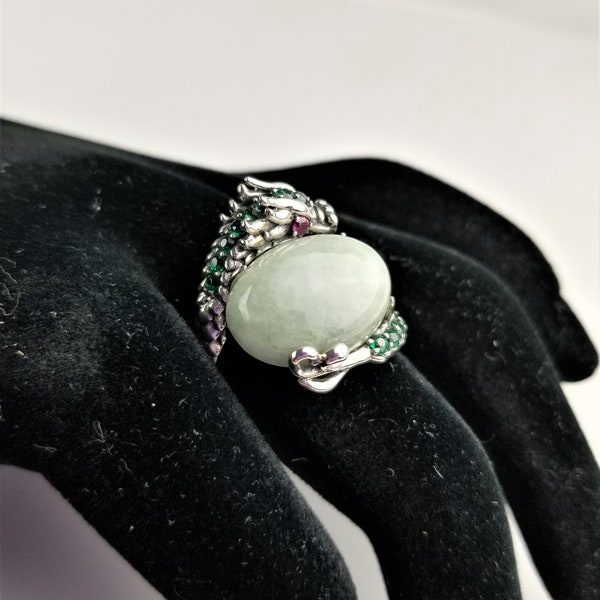 Ruby Jade Ring - Etsy