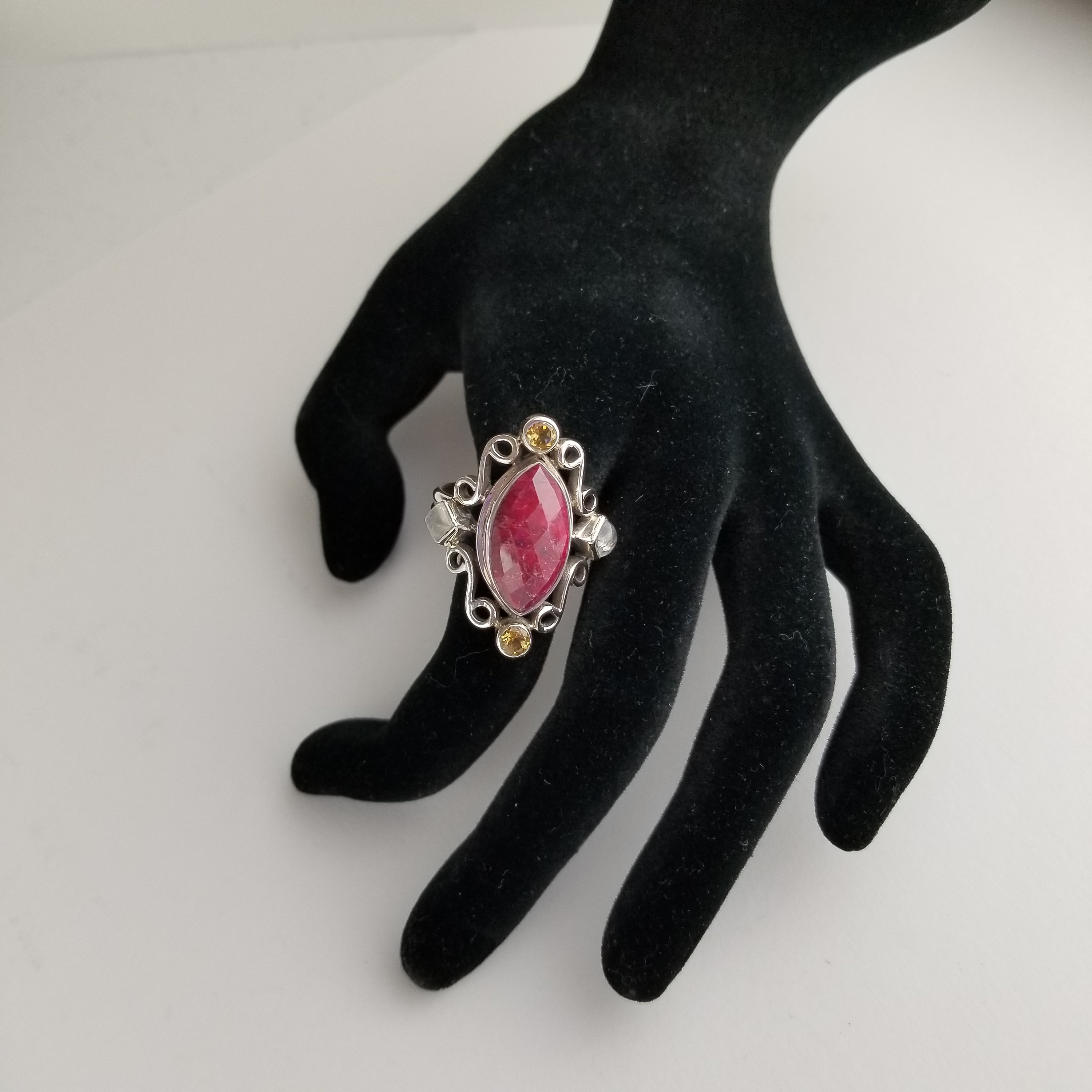 Nicky Butler Raj - Checkerboard Cut Marquise Ruby, Moonstone & Citrine ...