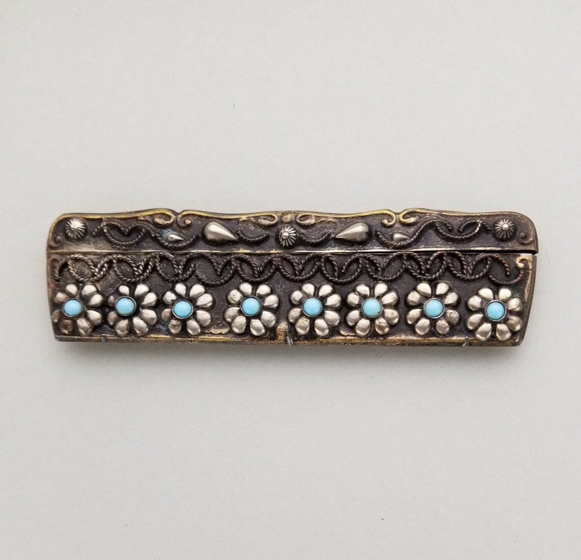 Antique Silver Tortoise Shell Comb and Case Adorned With - Etsy