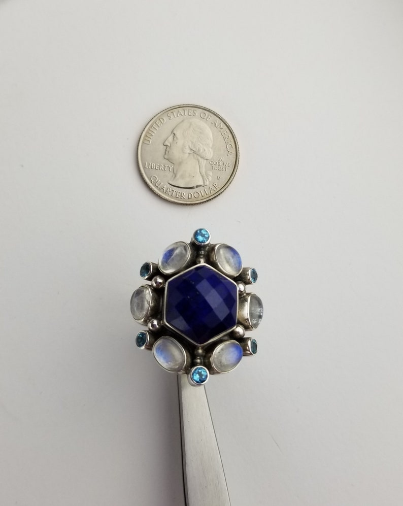 Nicky Butler Raj Checkerboard Cut Hexagon Lapis Lazuli & - Etsy