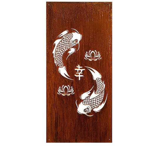Metal Privacy Screens Koi Fish Art Decorative Screens - Etsy