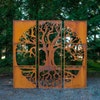 Outdoor Privacy Screens Circle Pattern Decorative Screens Large Metal ...