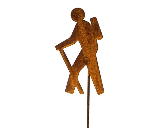 Hiking Garden Stake, Hiking Gifts, Small Garden Decor, Mountain Hiking ...
