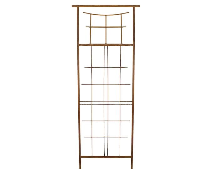 Large Plant Trellis | Rusty Steel Garden Trellis | 72x27'' | Japanese ...