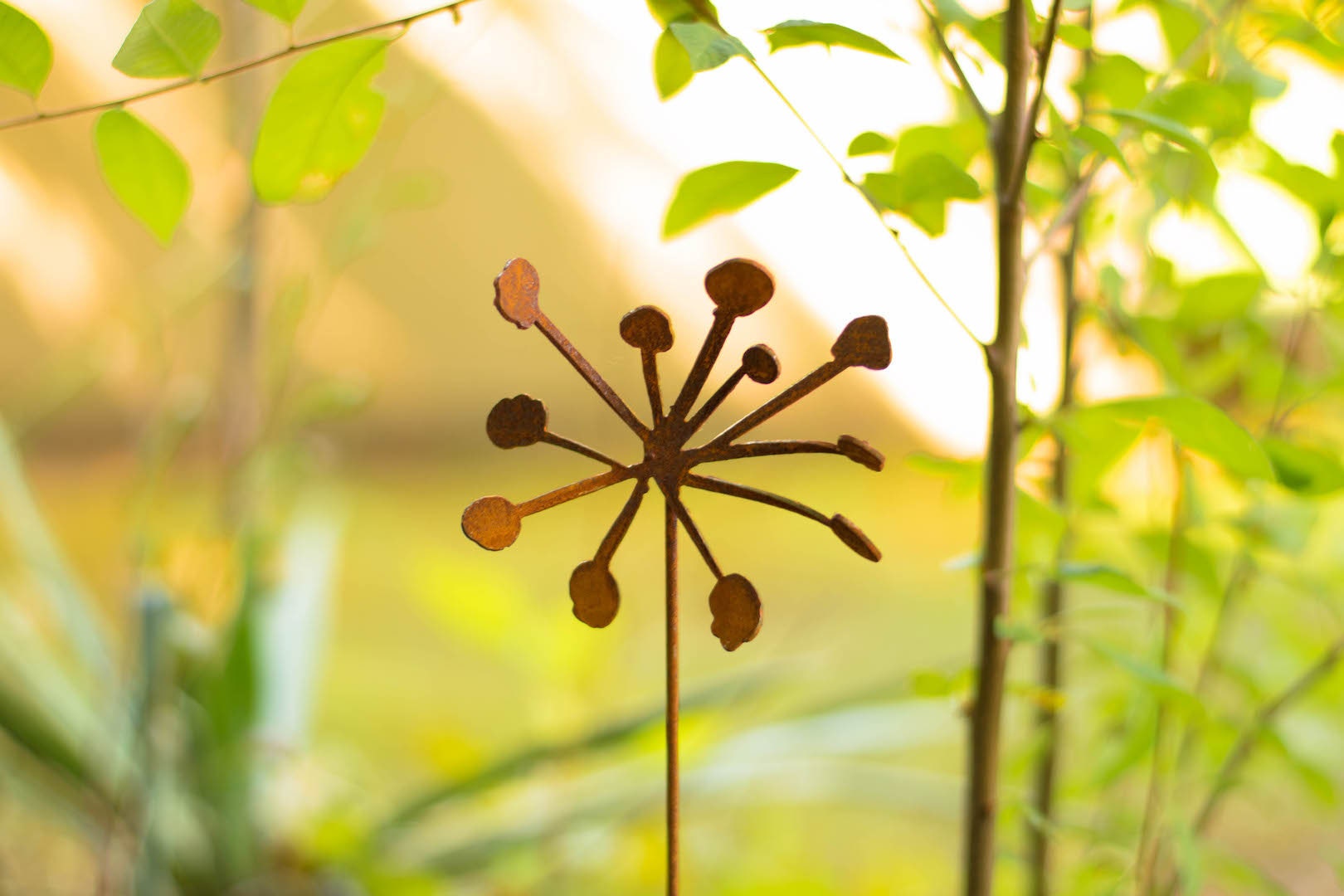 Metal Flowers Metal Garden Art Sculpture Set Of 9 Garden | Etsy