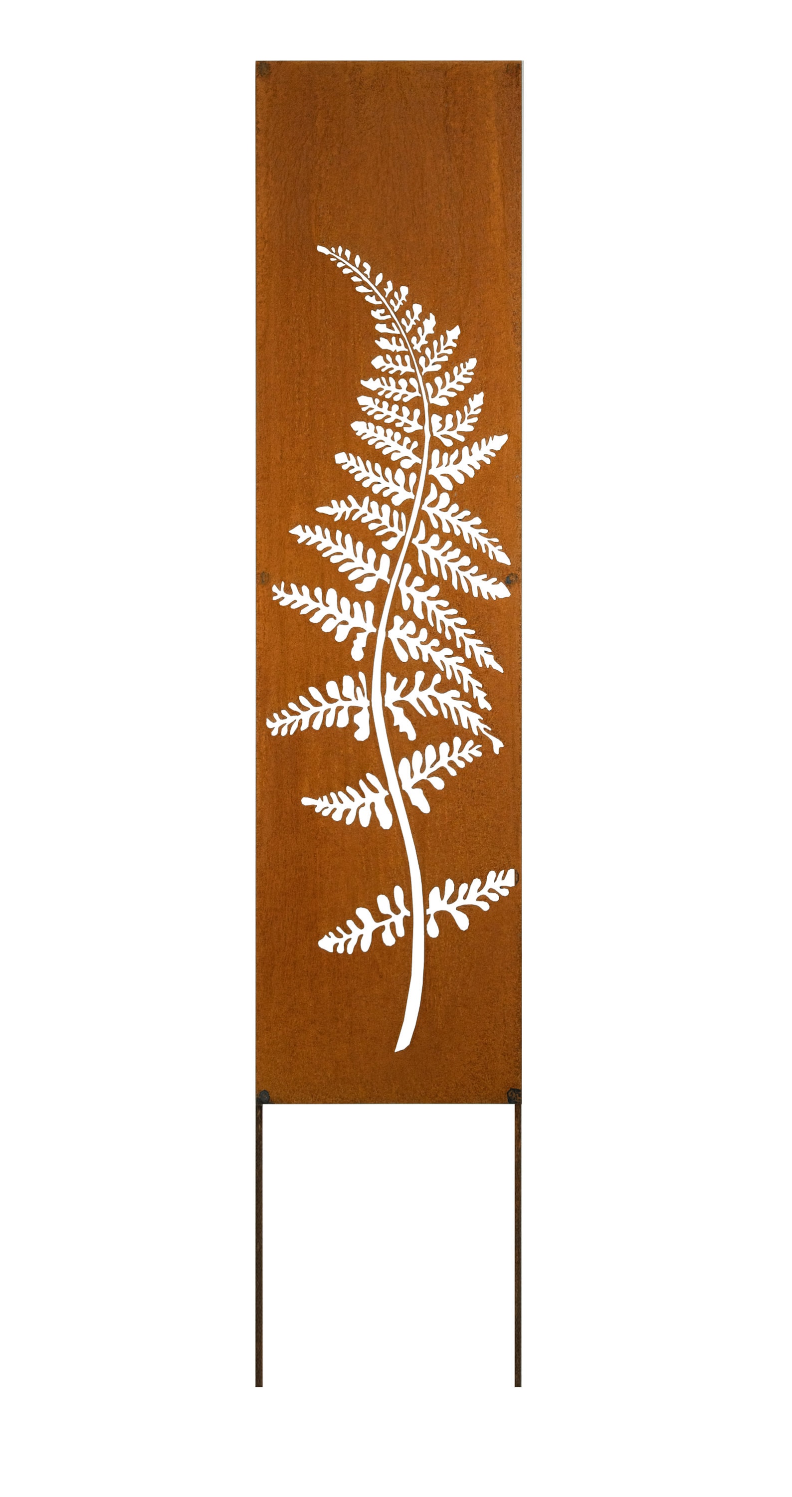 Fern Panel, Rusty Privacy Screen, Garden Panel, 48x12 With Stakes ...