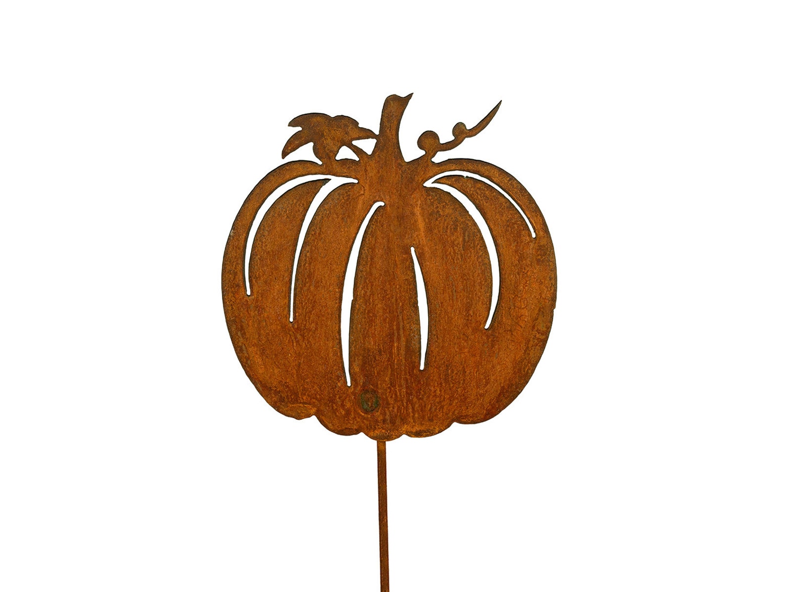 Rusted Pumpkin Garden Stake, Rusty Fall Decor, Halloween Decorations ...