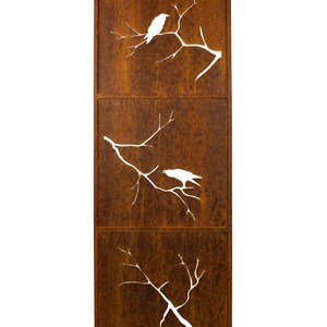 Raven Privacy Screen, Large Garden Art, Garden Metal Panels, Large ...