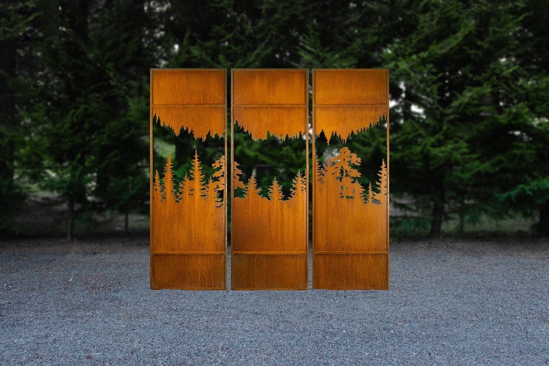 Trees of the Forest, Tree Line Outdoor Privacy Screens, Large Garden ...