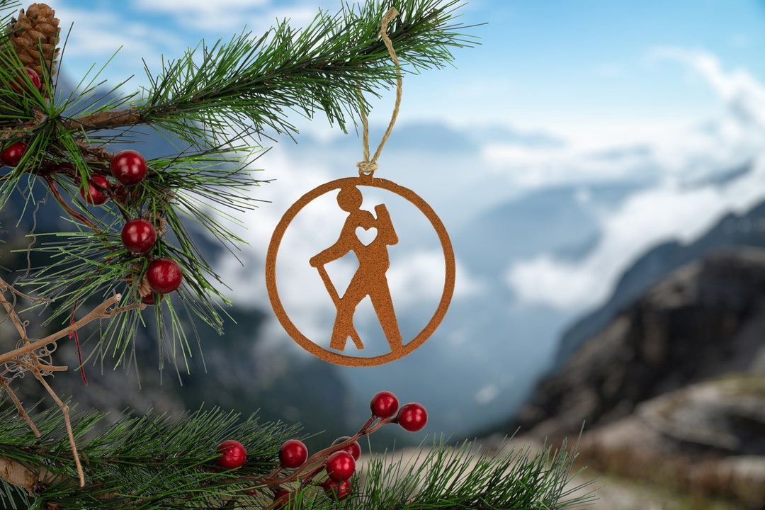 Hiking Ornament, Hiking Decor, Christmas Tree Ornaments, Mountain ...