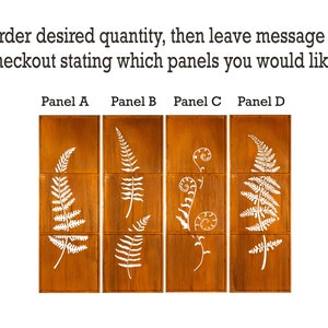 Fern Fronds Privacy Screens, Fiddleheads, Metal Art Garden, Patio ...