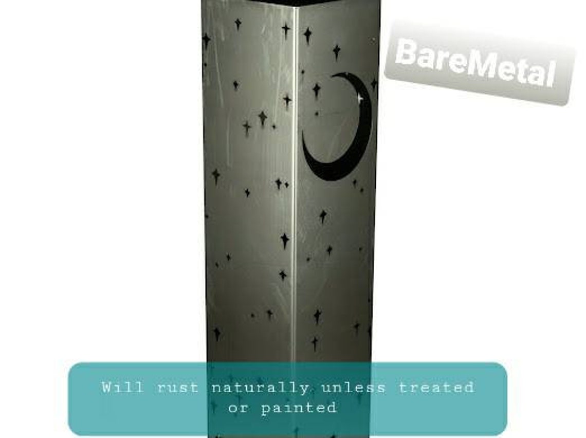 Moon & Stars Garden Column, Landscape Art, Celestial Art, Lighting Box ...