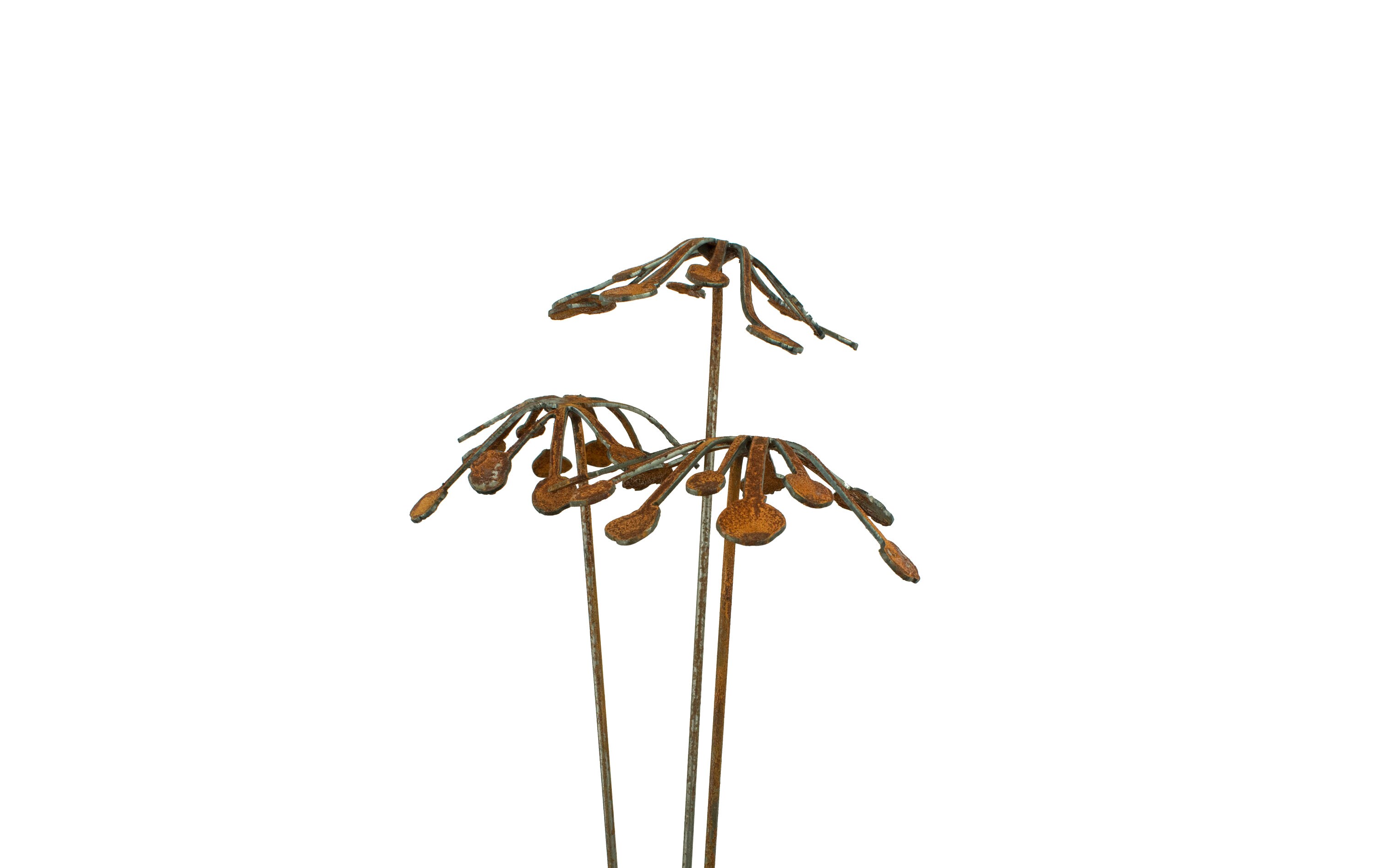 Metal Flowers Garden Set, Decorative Garden Stakes, Metal Sculpture Set ...