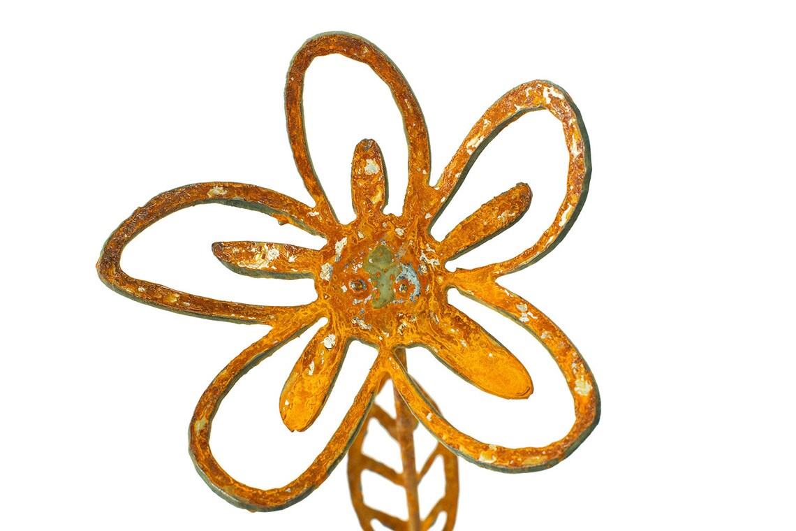 Metal Flowers, Set of 3, Flower Garden Art, Outdoor Metal Art, Metal ...