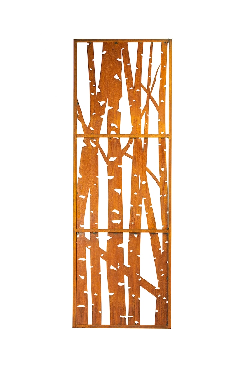 Birch Tree Metal Panels | Oversized Outdoor Privacy & Garden Art PS516 ...