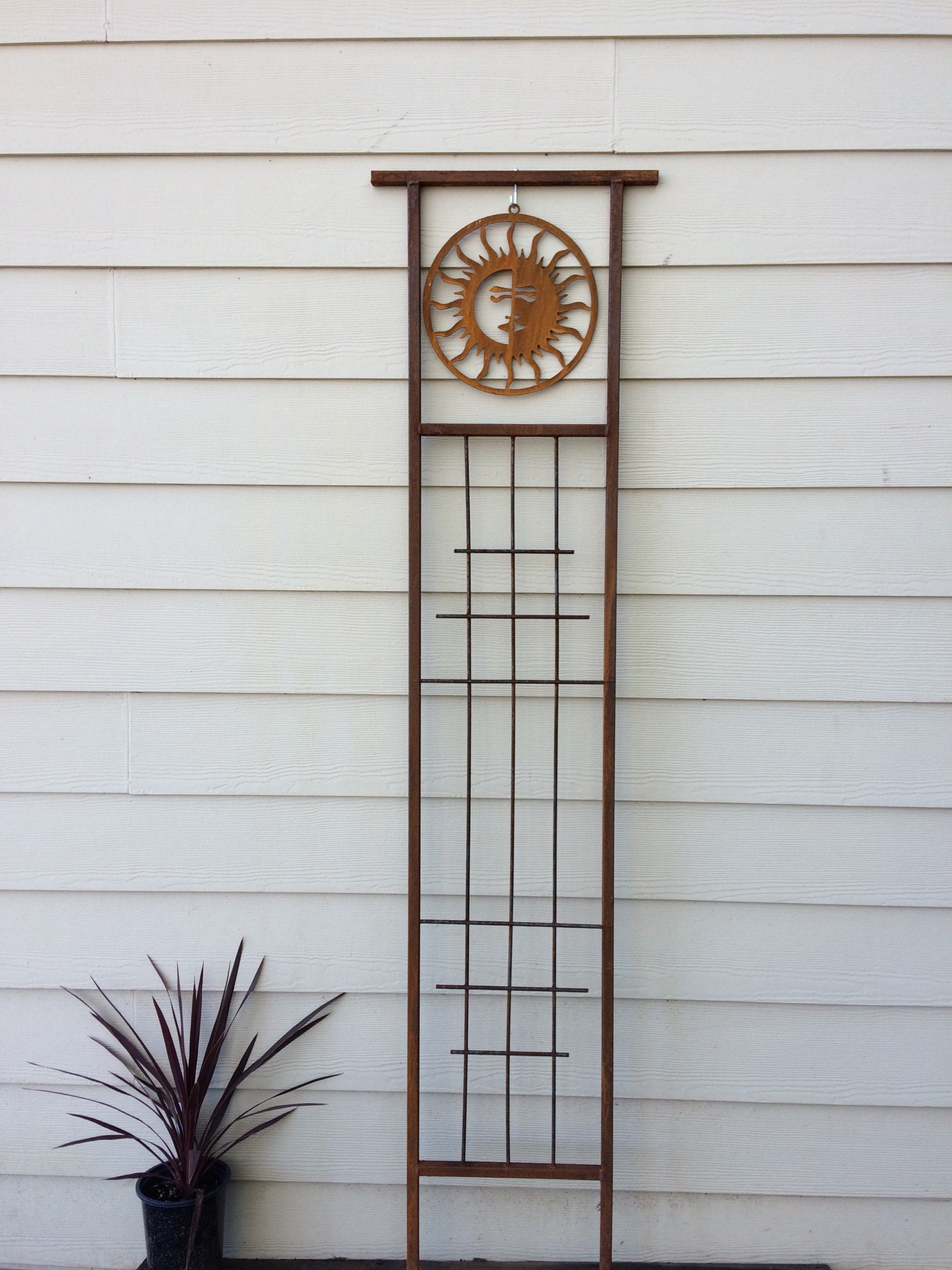 Brilliant Rays of the Sun With Moon...garden Trellis Plant Trellis ...