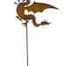 Dragon Garden Stake Metal Garden Art Dragon Decor & Gift - Etsy