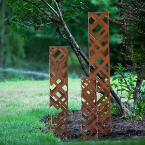 Shale Garden Column, Landscape Art, Planter, Lighting Box, Metal Garden Lantern, Steel Bollards ...