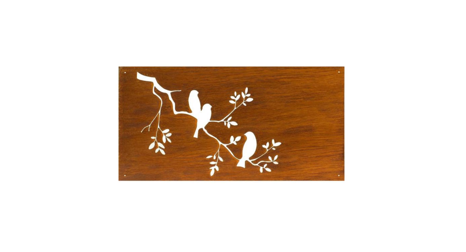 Birds Metal Privacy Screen | Branches & Leaves Metal Wall Art, Bird ...