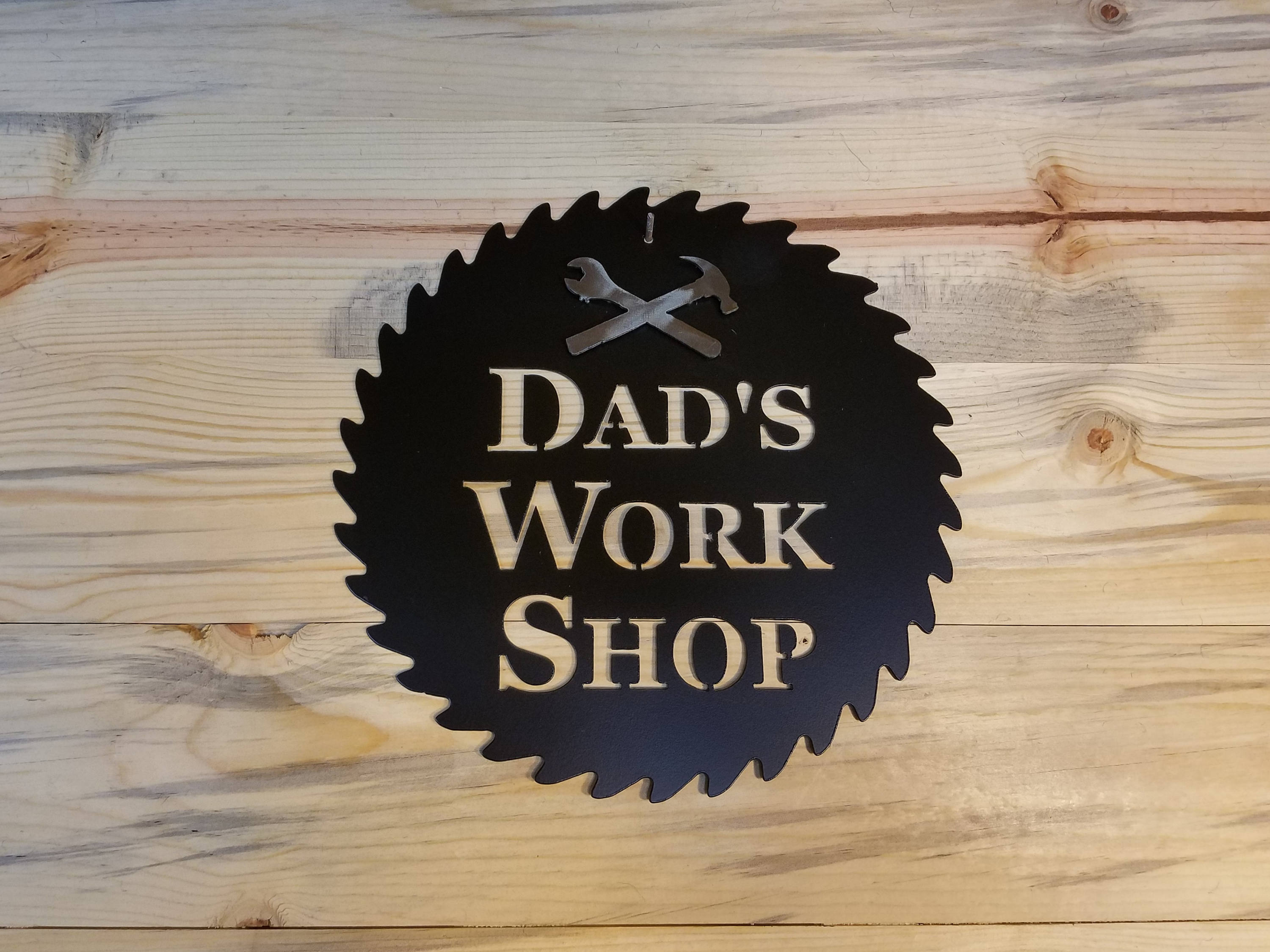 Dads Workshop Sign Gift for Dad With Crescent Wrench & - Etsy