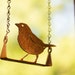 Bird on A Swing, Kinetic Art, Outdoor Metal Art, Plant Trellis, Rusty ...