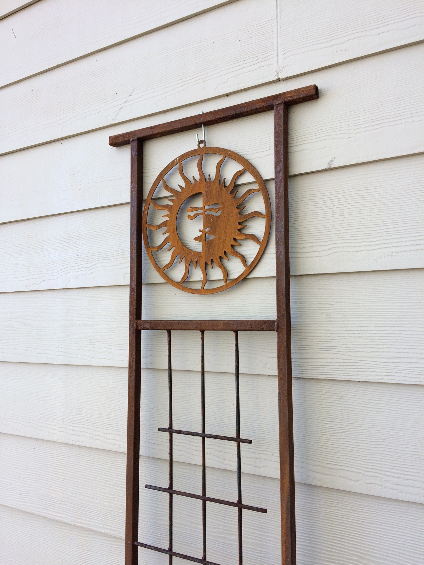 Brilliant Rays of the Sun With Moon...garden Trellis Plant Trellis ...