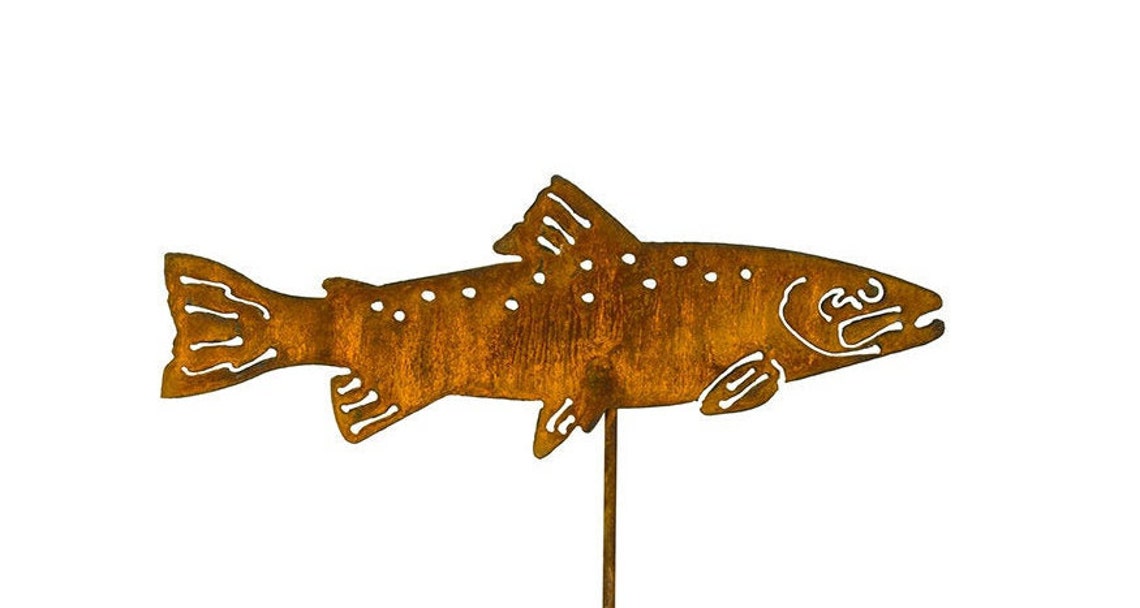 Yard Art Fish Set Metal Fish Art Garden Decorations - Etsy