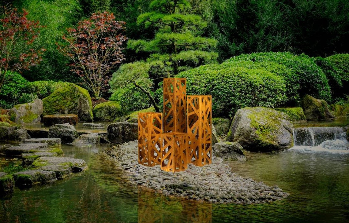 4 Garden Decor Columns Landscape Design Planter Outdoor - Etsy