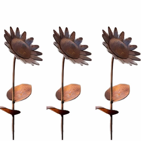 Metal Sunflower Yard Art - Etsy