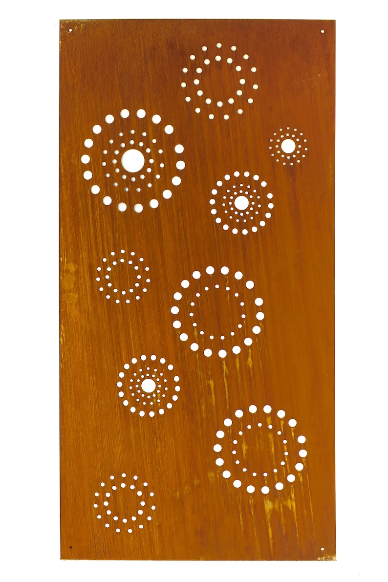 Outdoor Privacy Screens Circle Pattern Decorative Screens Etsy 