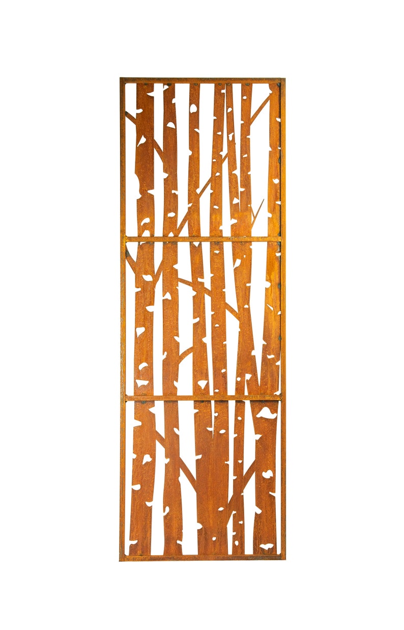 Birch Tree Metal Panels | Oversized Outdoor Privacy & Garden Art PS516 ...