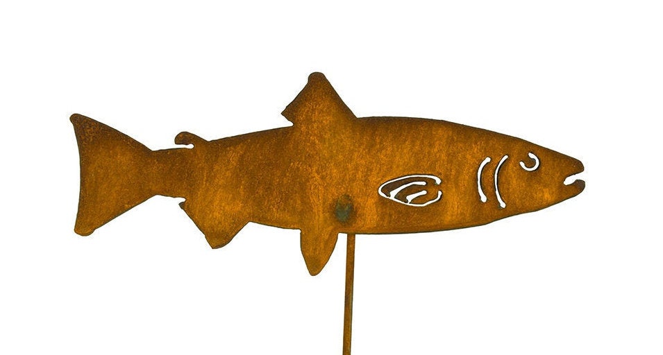 Yard Art Fish Set Metal Fish Art Garden Decorations - Etsy Canada