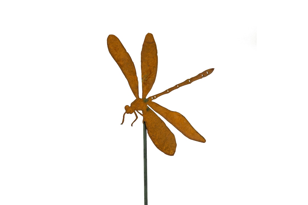 Rusty Dragonfly Garden Stake, Garden Gifts, Rustic Garden Decor, Garden ...