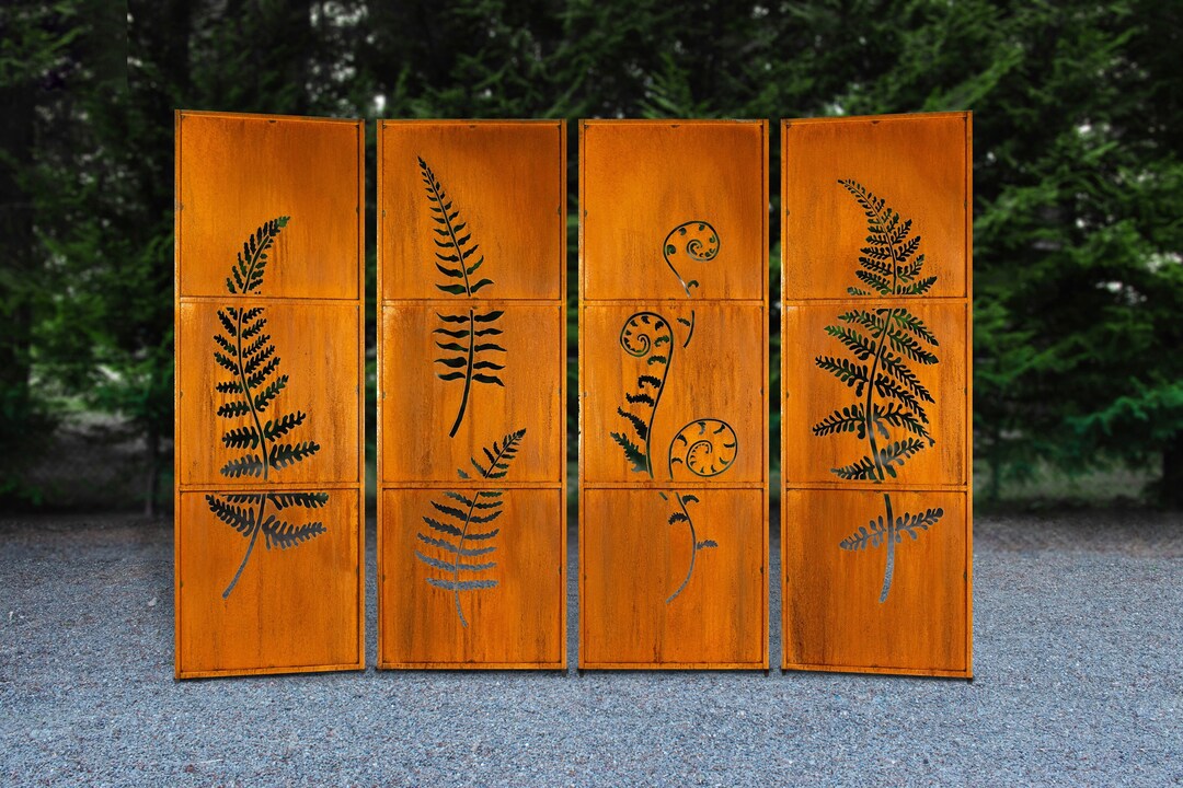 Fern Fronds Privacy Screens Fiddleheads Metal Art Garden - Etsy