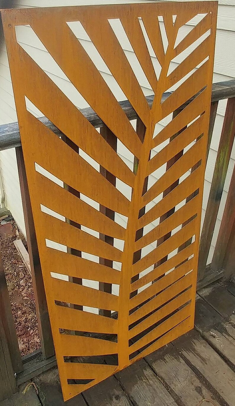 Metal Privacy Screen Palm or Fern Decorative Panels For Home | Etsy