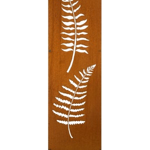 Fern Panel, Rusty Privacy Screen, Garden Panel, 48x12" With Stakes ...