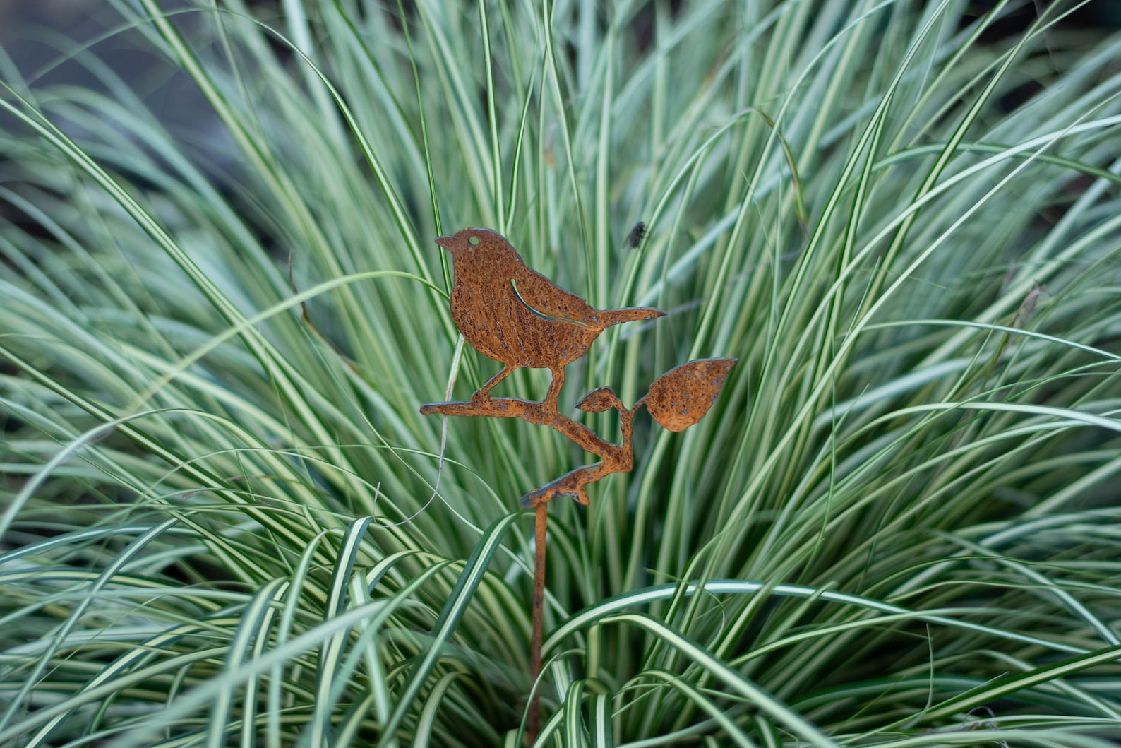 Bird on Leafy Branch Garden Stake, Small Bird Garden, Garden Gifts ...