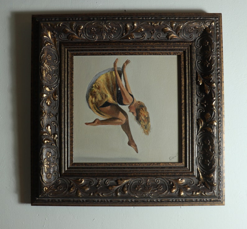 Leaping High Ballarina Painting Ballet Dancer Framed and - Etsy UK