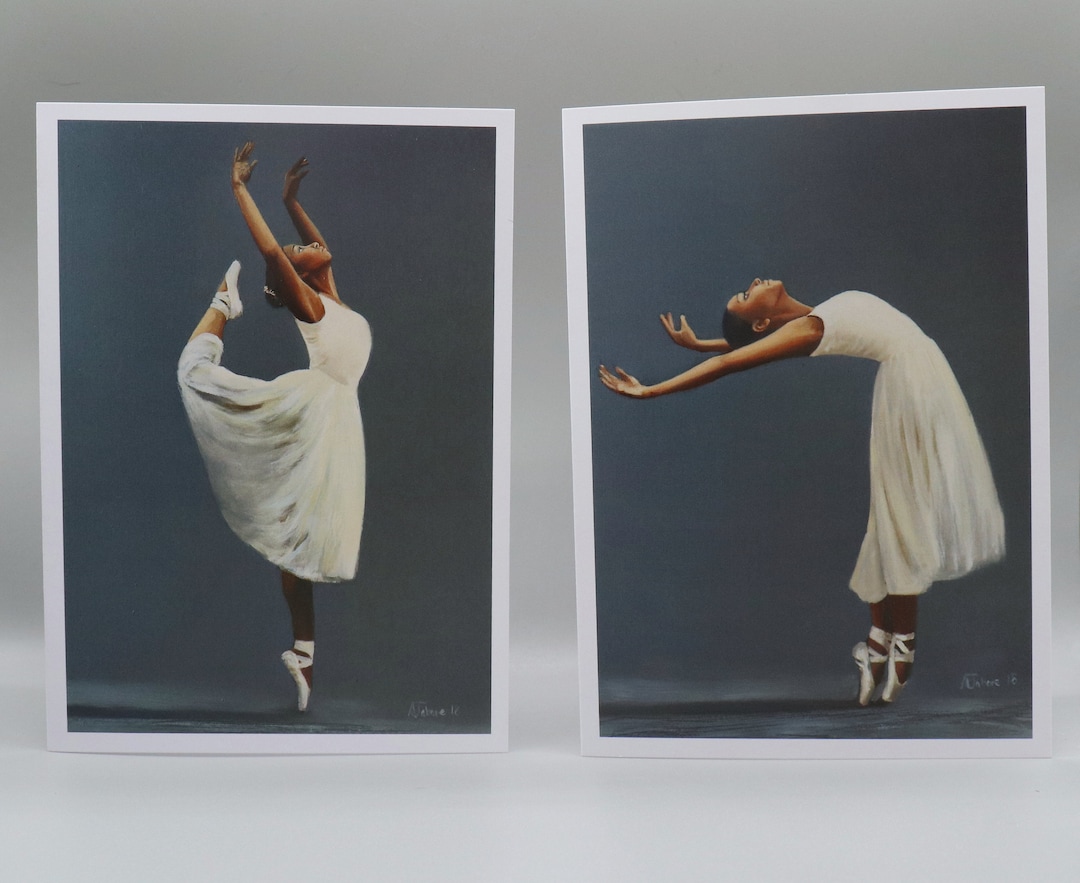 Ballerina Art Blank Card, Ballet Dancer Print by UK Artist - Etsy