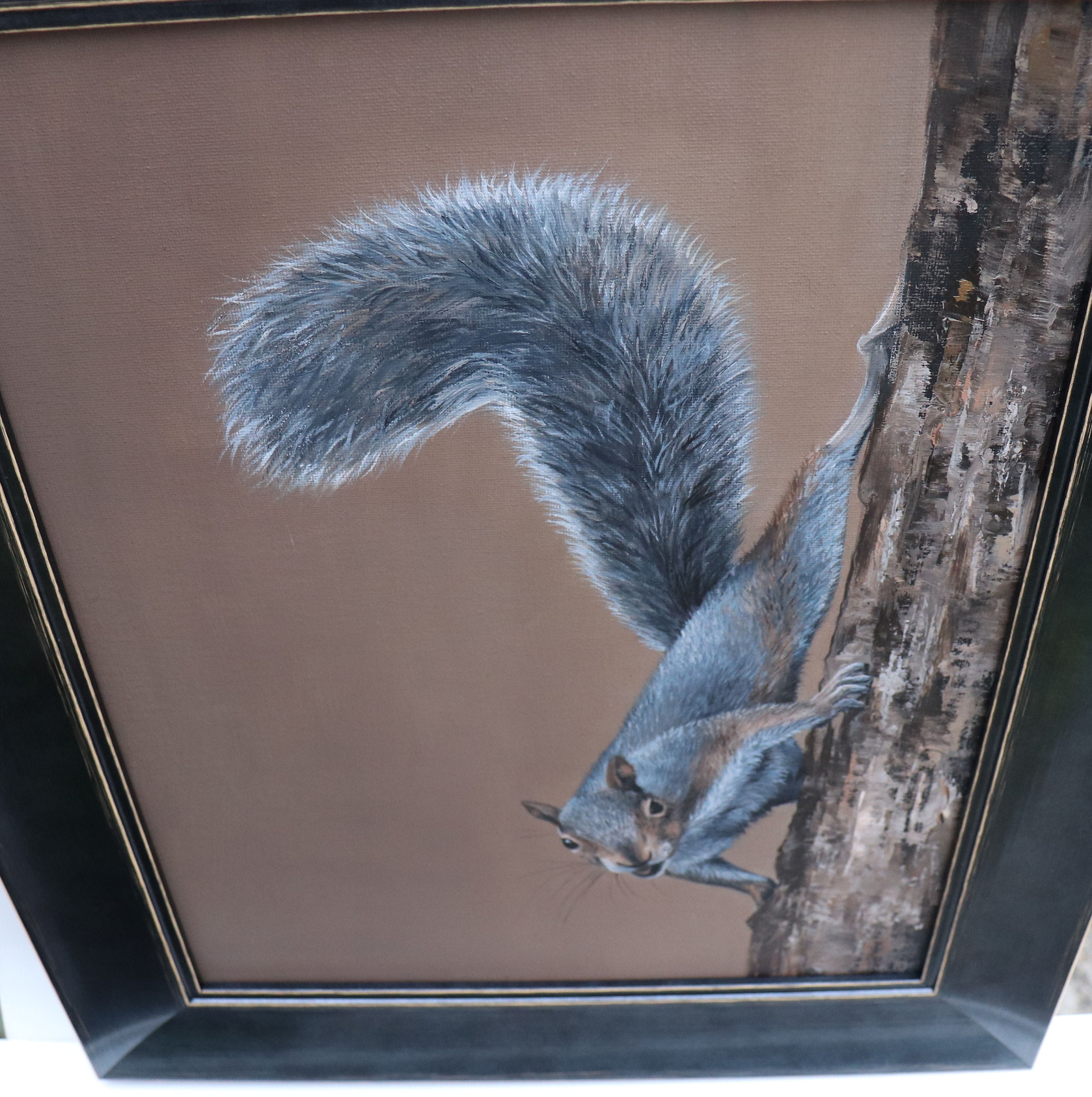 The Squirrel Oil Painting, Wildlife Art, Original Artwork Nature - Etsy