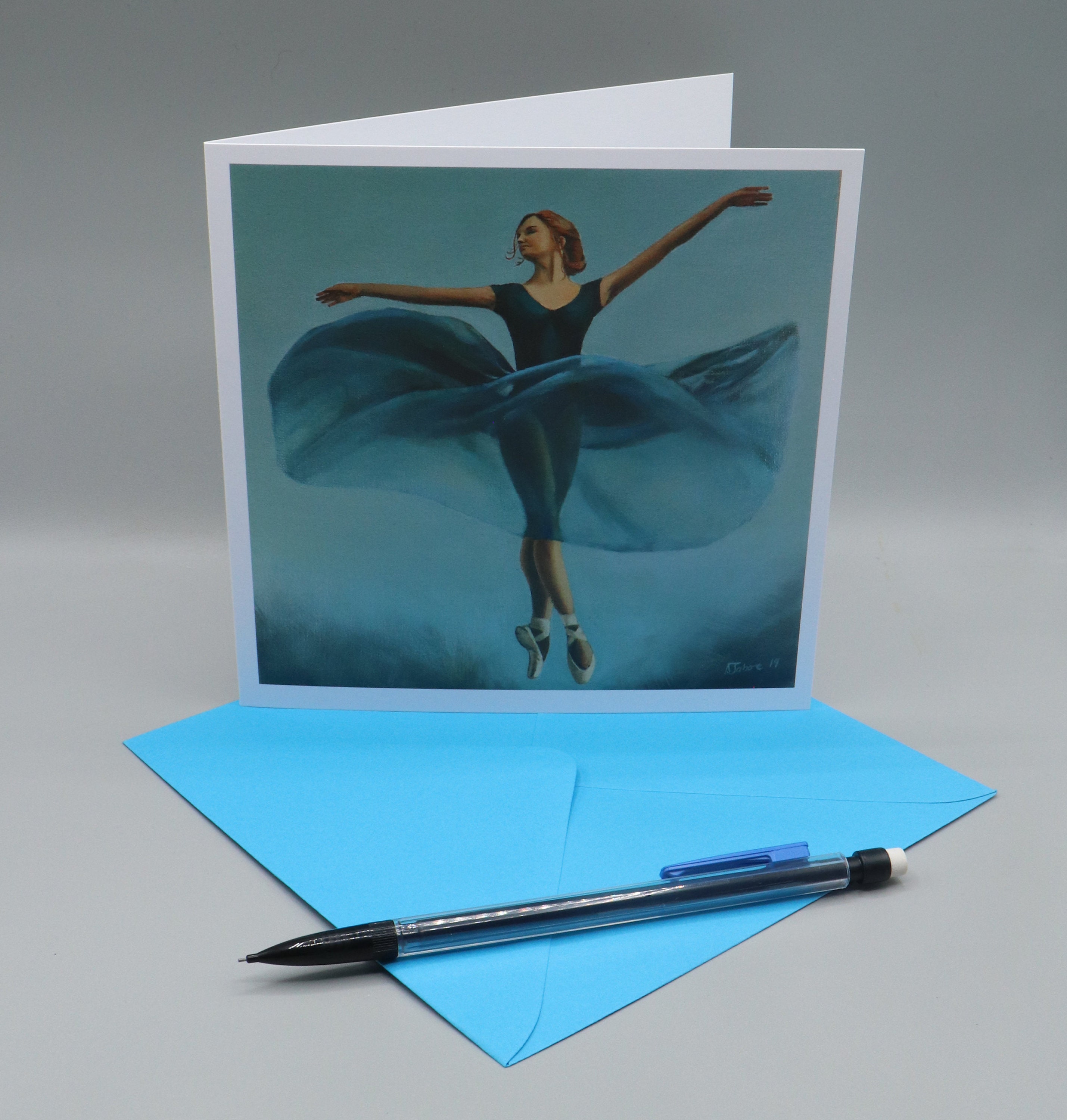Ballet Artwork Greeting Cards, Dancer En Pointe, Ballerina Art Print UK ...