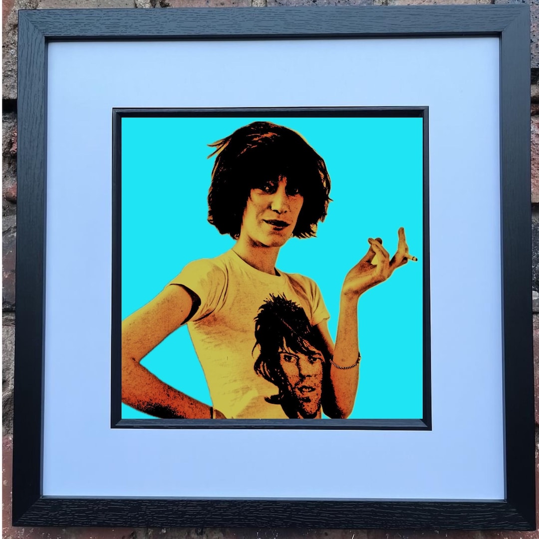 Patti Smith - Vibrant Pop Art Portrait – 8”x8” Framed & Artist-signed ...